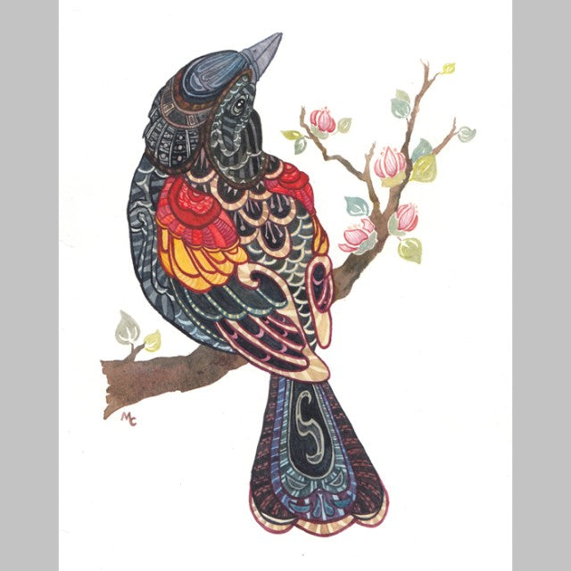 Marika Chew "Red-winged Blackbird" Greeting Card – Mimi's Attic Ithaca